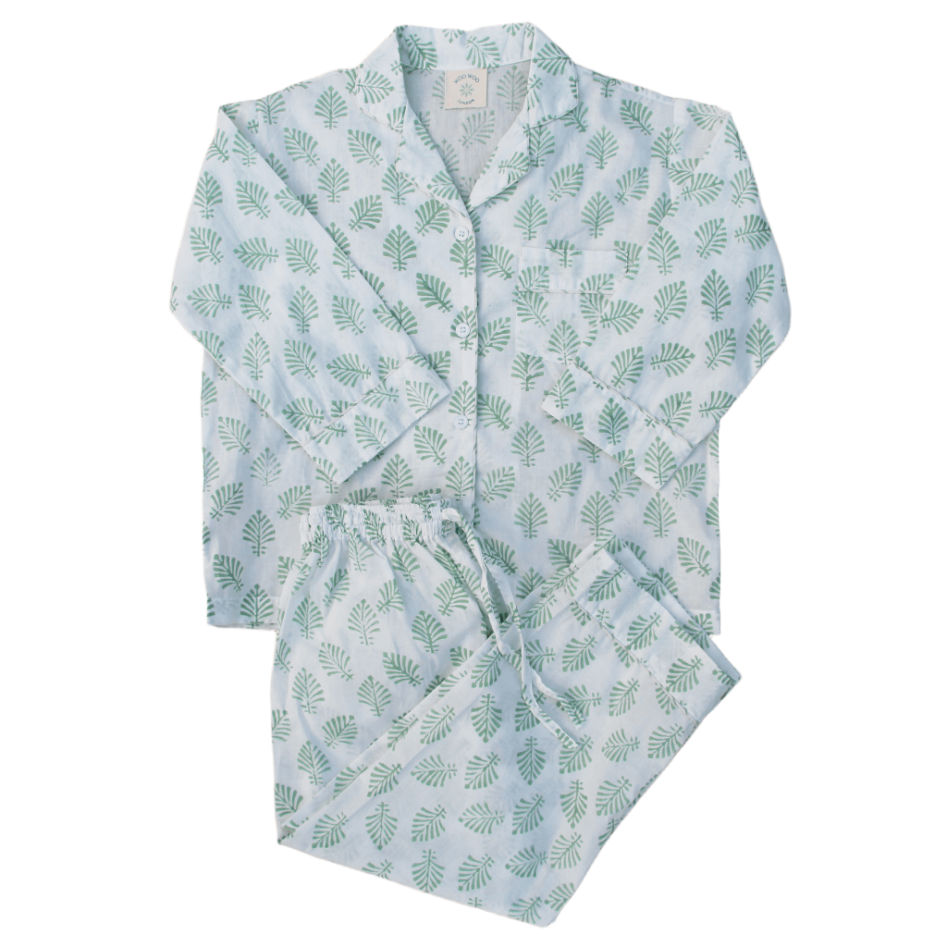 Sage Green Leaf Pyjamas – The Curated Store UK